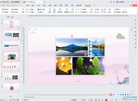 Wps Ppt如何实现多张图片快速排版 Wps演示文稿电脑版中快速排版多张图片的方法教程 极光下载站