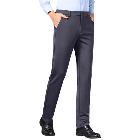 Cavosen Dressy Pants For Men High Waisted Stretchy Wrinkle Free