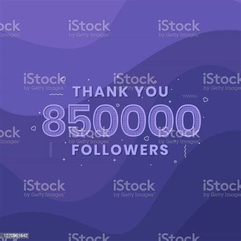 850 000 명의 팔로워 소셜 네트워크에 대한 인사말 카드 템플릿감사합니다 감사합니다에 대한 스톡 벡터 아트 및 기타 이미지 감사합니다 공동체 기념일 Istock