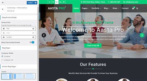 Aasta Pro Theme Multipurpose Business Wordpress Theme