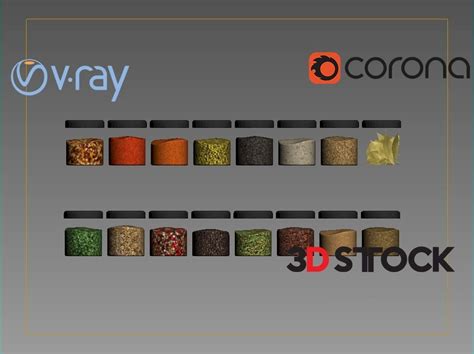 Spice Set 3d Stock 3d Models For Professionals