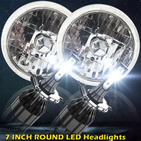 Pair 7 Inch Round Led Headlights Hilo Beam For Philippines Ubuy