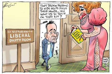 Drag Queen Story Time Australian Political Cartoon Knight Cartoons