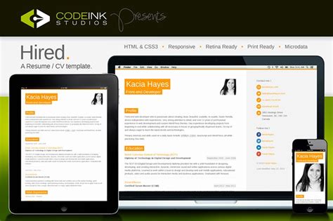 Free 38 HTML5 Resume Templates Free Samples Examples Format Download