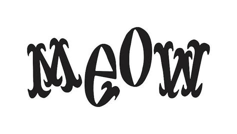 Meow Word Art