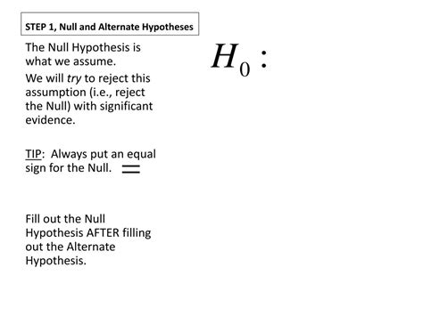 Ppt Hypothesis Tests Steps And Notation 1 Sample Powerpoint Presentation Id 6524821