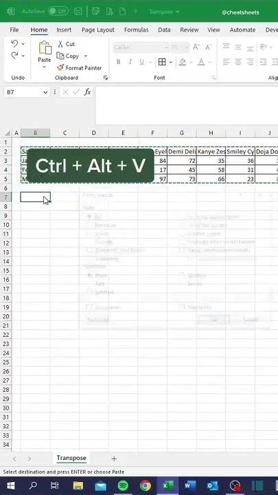 How To Transpose Data In Excel Sheet Shorts Excelhacks Youtube
