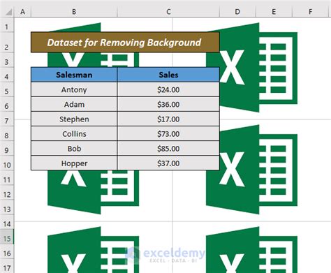 How To Remove Background In Excel 2 Practical Cases