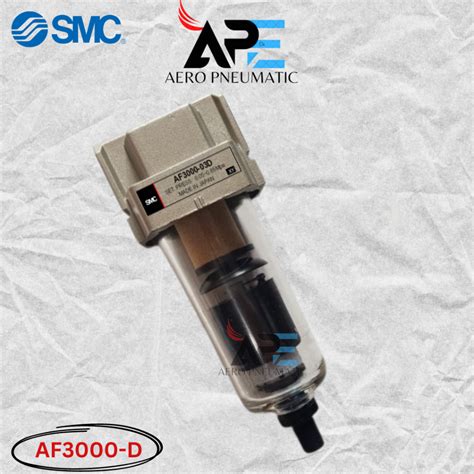 Smc Af3000 02d Af3000 03d Air Filter Auto Drain Shopee Malaysia