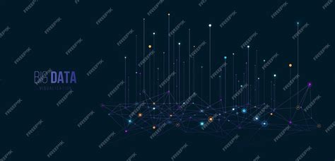 Premium Vector Big Data Visual Information Background Social Network Concept Connection Vector