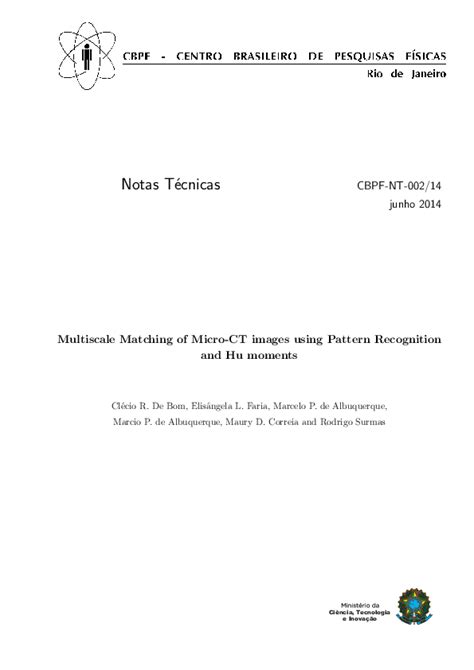 Pdf Micro Ct Image Matching With Hu Moments