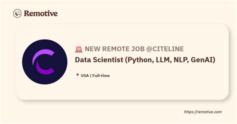 Hiring Data Scientist Python Llm Nlp Genai Citeline