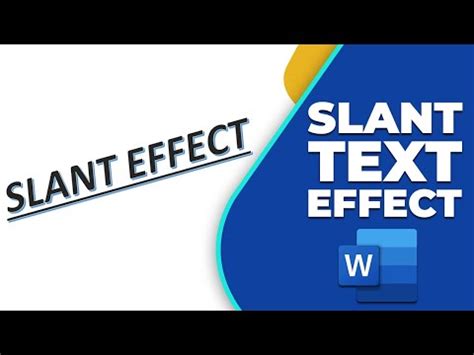 How To Add Slant Effect To Text In Word The Graphic Home How To Add Slant Effect To Text In Word The Graphic Home