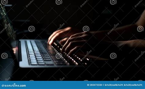 Concept Of Privacy Hacking And Breach From Internet Technology Threat Generative AI Stock