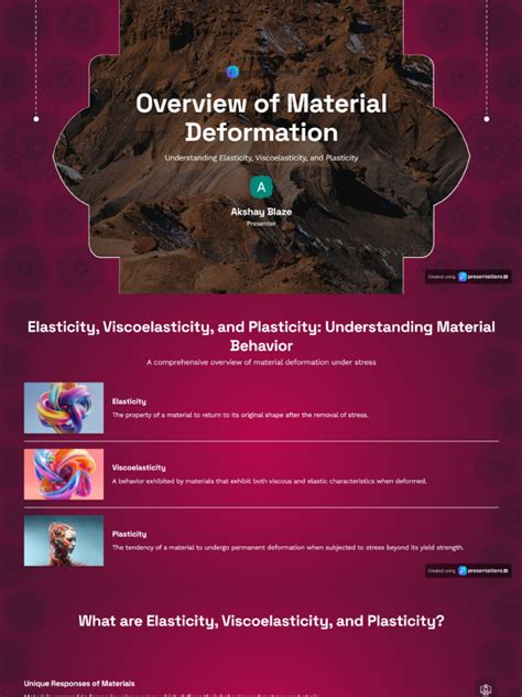 Elasticity Viscoelasticity And Plasticity Understanding Material Behavior Pdf