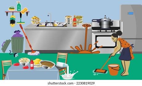 Messy Kitchen Clipart Borders