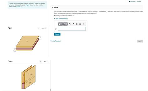 solved review constants consider two parallel plate