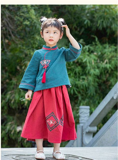 女童汉服秋季新款仙女长袖公主中国风原创小孩子改良套装儿童唐装 淘宝网 花瓣网