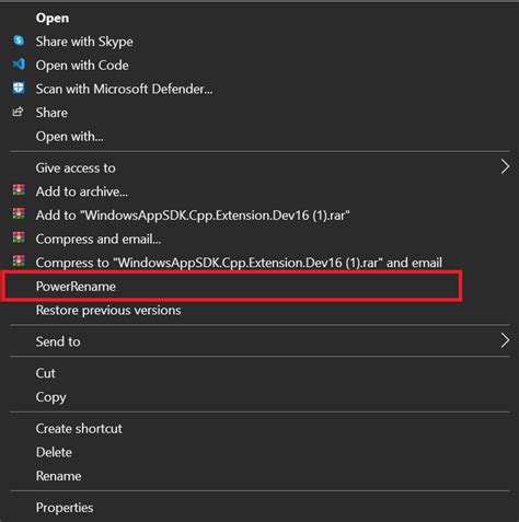 Powerrenamer Extended Context Menu · Issue 14347 · Microsoft