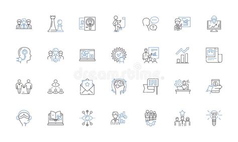 Data Analysis Line Icons Collection Statistics Modeling