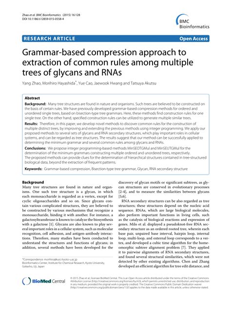 Pdf Grammar Based Compression Approach To Extraction Of Common Rules