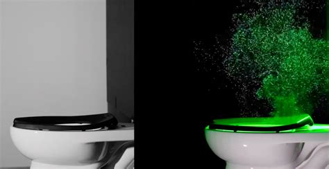 Using Lasers To Visualize Invisible Toilet Plumes After Flushing