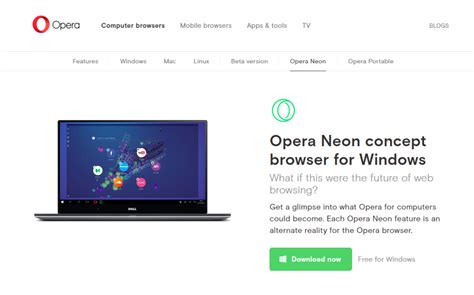 Opera Neon Concept Browser For Windows Web Resources Webappers