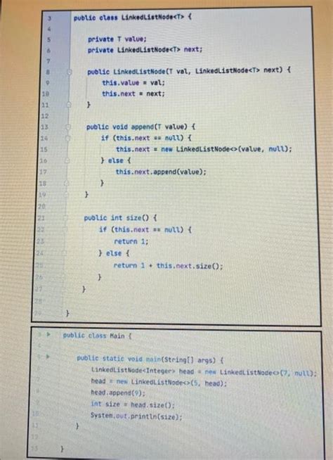 Solved Publie Elass Linkedlistnodects 1 Private T Vatue