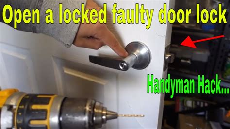 How To Open A Locked Door Fix Faulty Stuck Lock Handyman Hack You