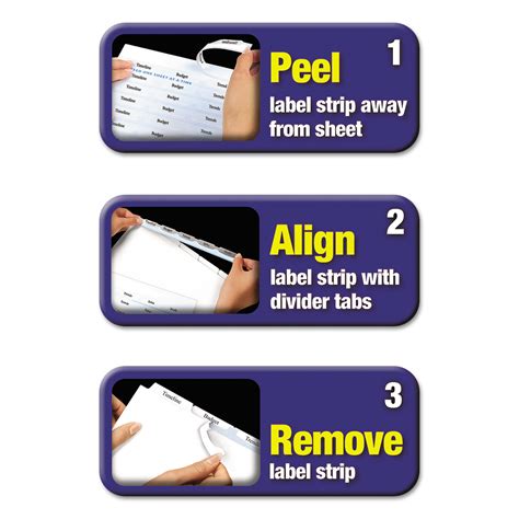 Avery Print Apply Clear Label Dividers W White Tabs Tab Letter Sets National