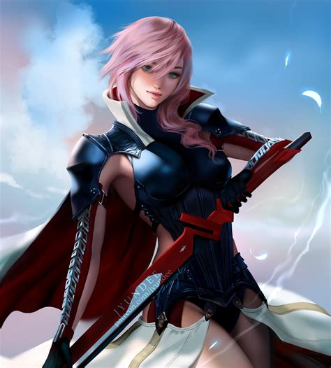 Lightning Farron Final Fantasy And More Drawn By Jyundee Danbooru