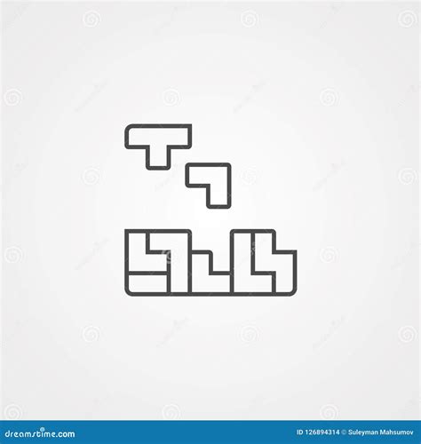 Tetris Vector Icon Sign Symbol Stock Vector Illustration Of Graphic Design 126894314