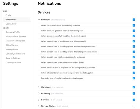 Configuring Email Notifications Megaport Documentation