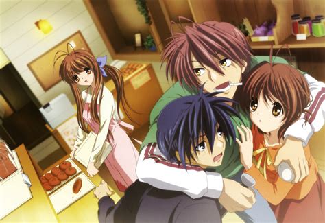 Clannad Nagisa And Tomoya Kiss