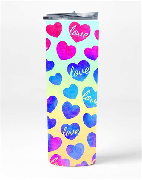 valentines day 2 20 oz skinny tumbler straw trendy graphic present 022