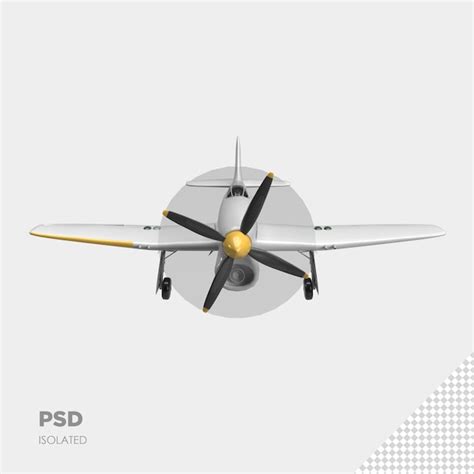 Крупным планом на самолете 3d изолированные премиум Psd Премиум Psd Файл