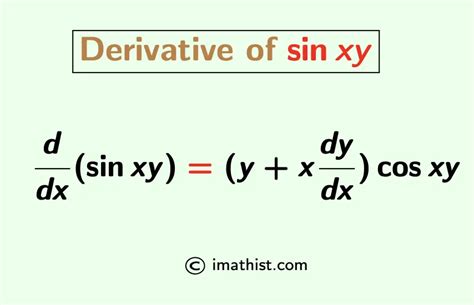Find The Derivative Of Sinxy Imath