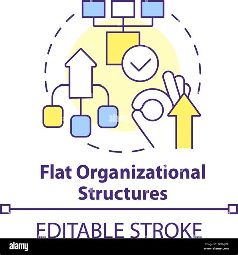 Flat Organizational Structures Concept Icon Stock Vector Image And Art Alamy