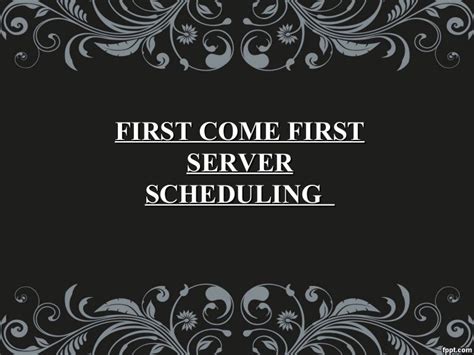 first come first serve scheduling in os