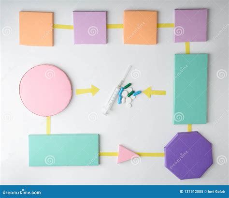 Colorful Flowchart Model Stock Image Image Of Class 137512085