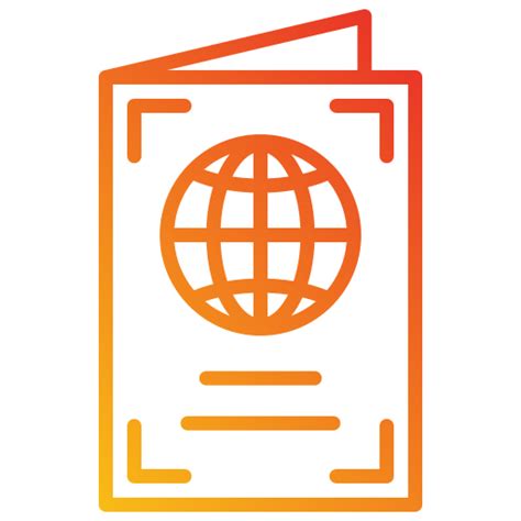 Passport Generic Gradient Outline Icon Passport Generic Gradient Outline Icon