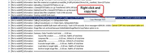 How To Restart Redshift Load If Copy Command Fails During Transfer In Ssis Zappysys Help Center