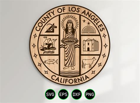 Seal Of Los Angeles County California Svg Ca County Seal Design Vector