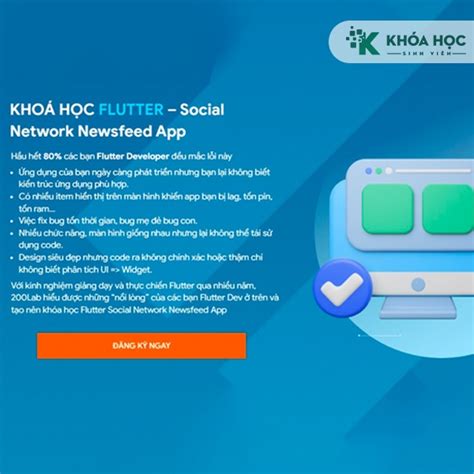 Khóa Học Flutter Social Network Newsfeed App
