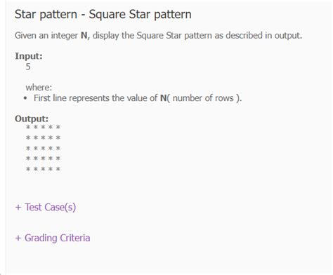 Solved Given An Integer N Display The Square Star Pattern