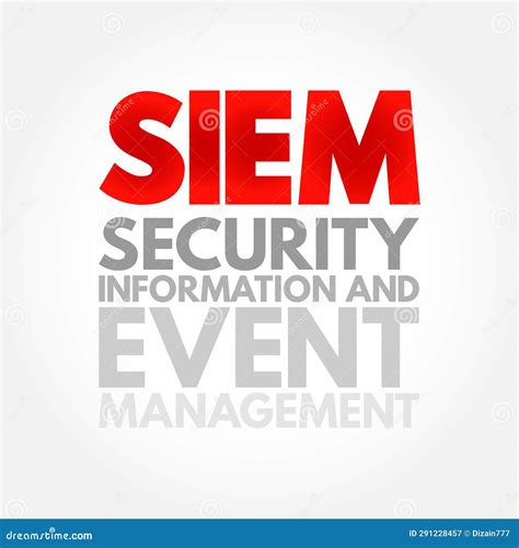 Siem Security Information And Event Management Acronym Business