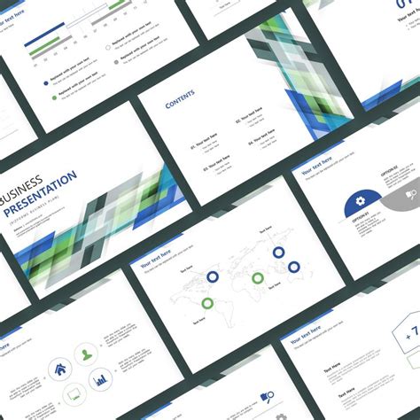 비즈폼 파랑초록 패턴 심플한 Ppt 템플릿 Blue Green 패턴 패턴ppt템플릿 실플한ppt 심플ppt