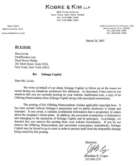 Letter From Lawyer Template