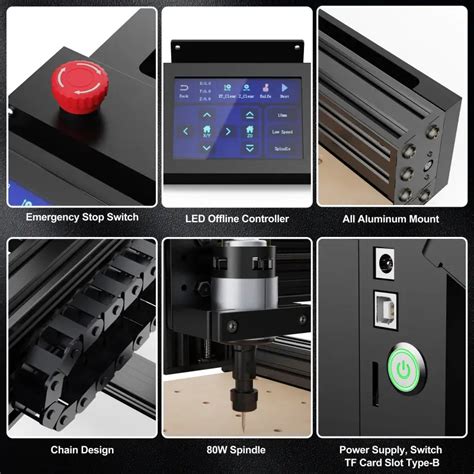 Twotrees Ttc450 Cnc Router Precision Woodworking Engraving Machine With 120w Cnc Module 0 1mm