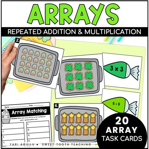 Array Task Cards Repeated Addition And Multiplication